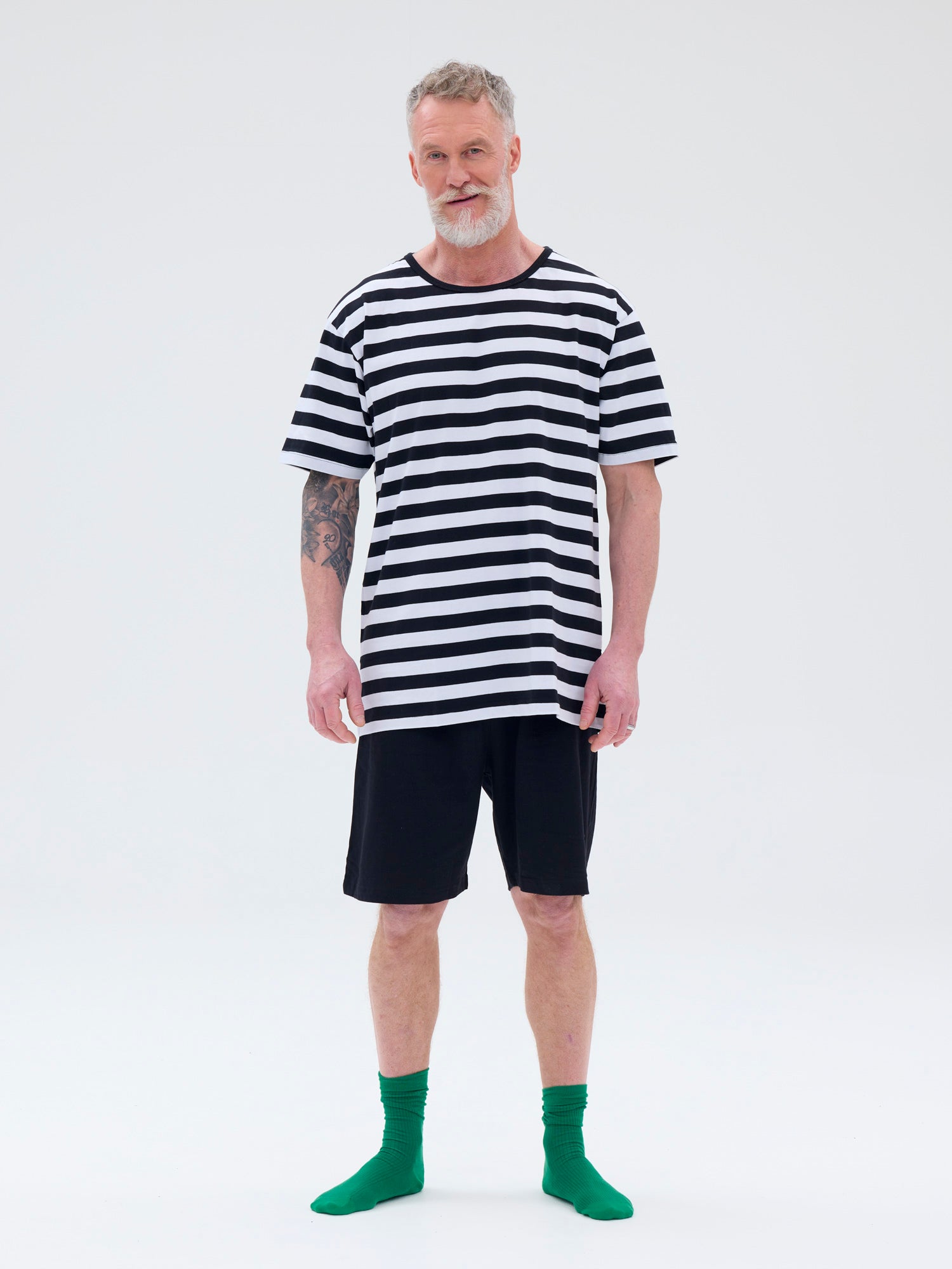 Short Pyjamas Stripe, Black/White – Ratia